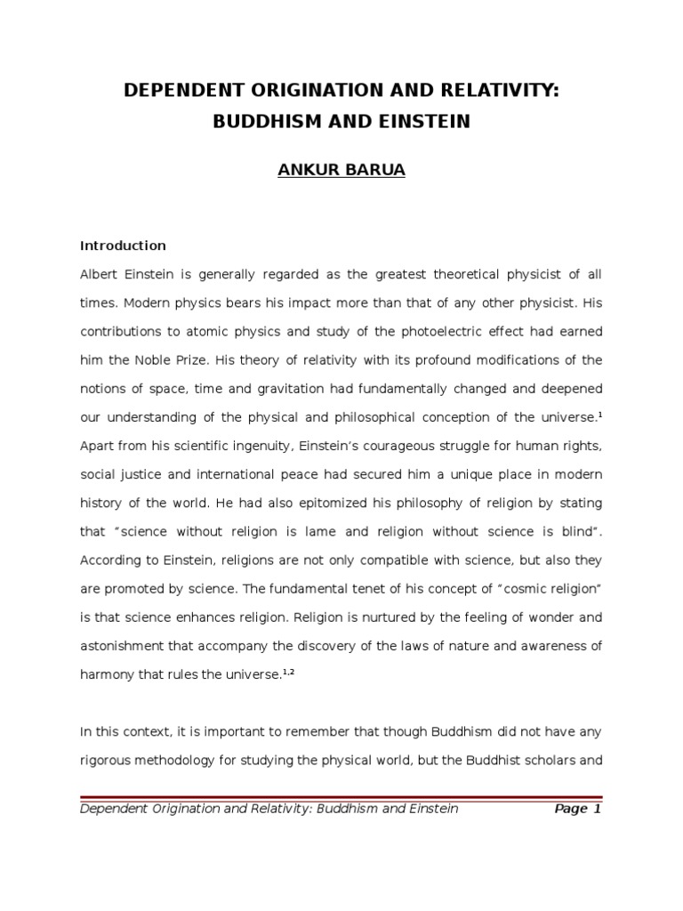 Dependent Origination and Relativity | PDF | General Relativity | Śūnyatā