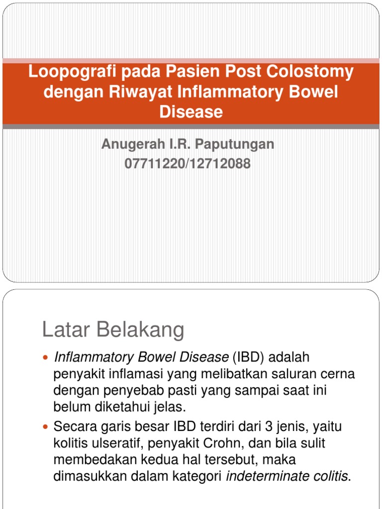 Evaluasi Keadaan Kolon Distal pada Pasien Post Kolostomi dengan Riwayat ...