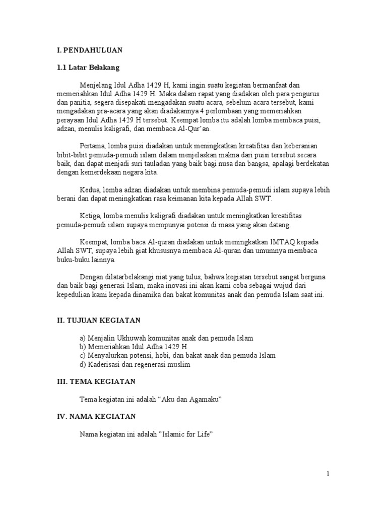 Proposal | PDF | Perjalanan