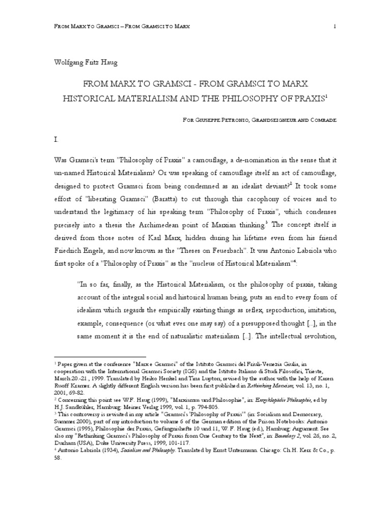 From Marx To Gramsci - From Gramsci To Marx | PDF | Antonio Gramsci ...