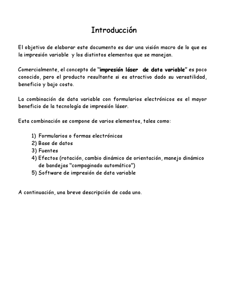 Impresion Laser de Data Variable | PDF | Impresora (Computación) | Bases de datos