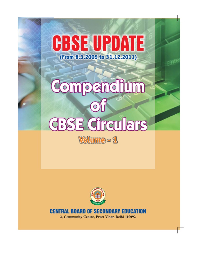Englsh CBSE-Updates (Compendium of CBSE Circulars) Vol-I | PDF ...