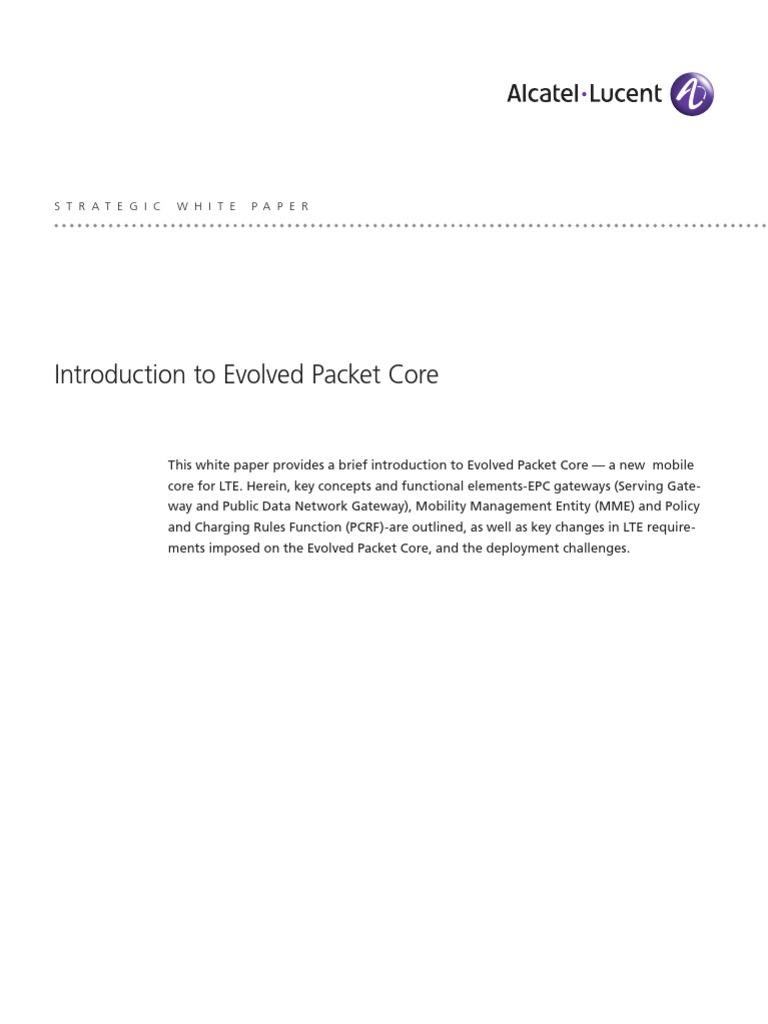 EvolvedPacketCore EPC Lucent | PDF