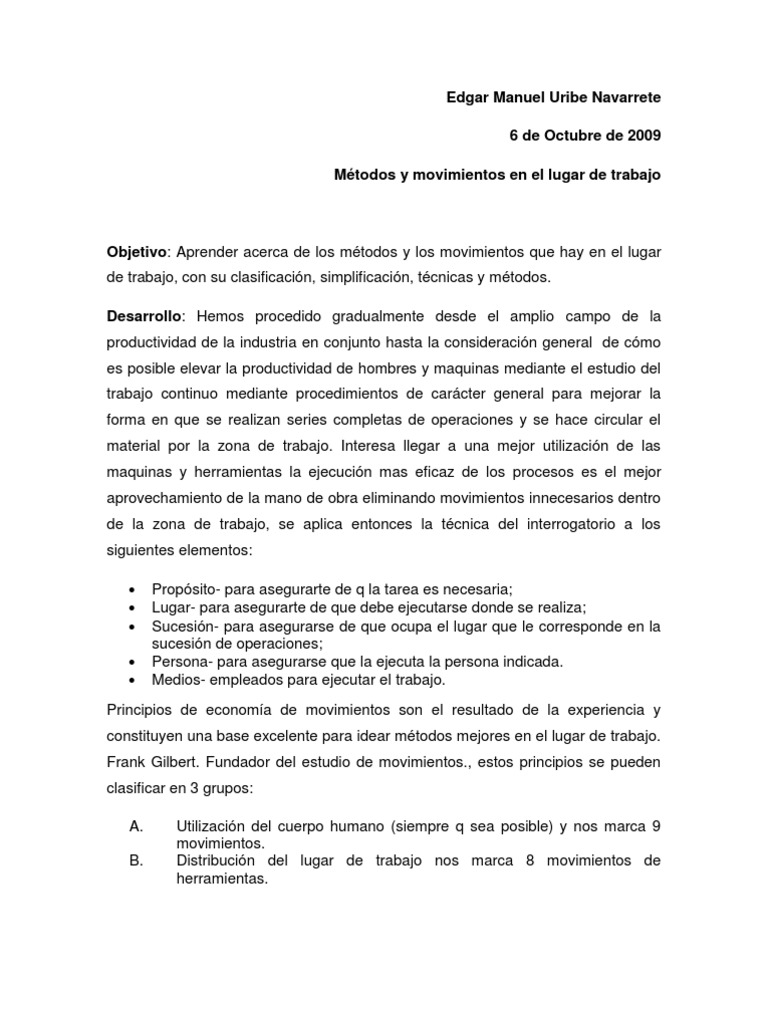 Optimización de Movimientos Laborales | PDF | Herramientas | Aprendizaje