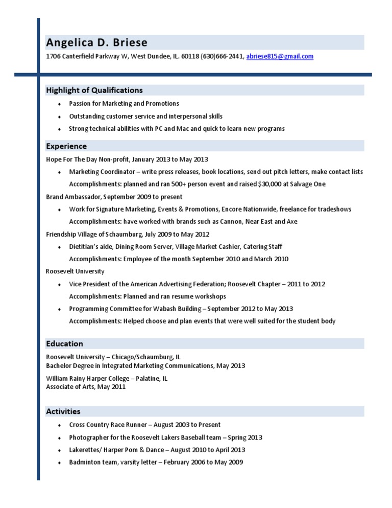 Resume Angie | PDF