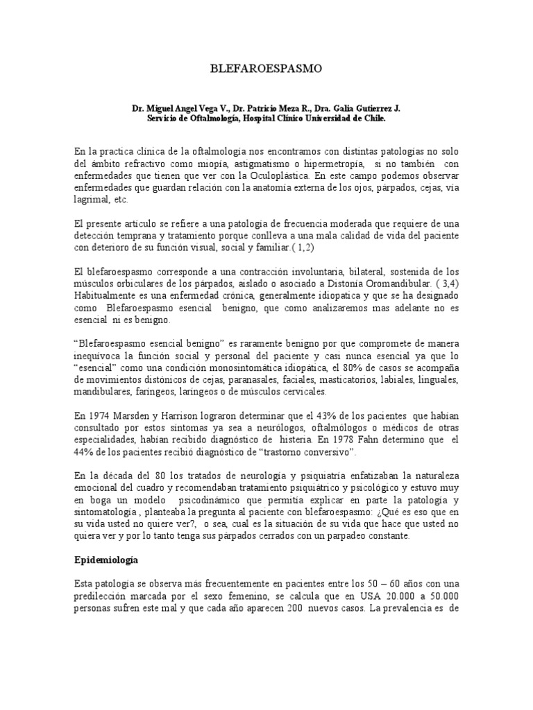 Blefaroespasmo: causas, síntomas y tratamiento con toxina botulínica ...