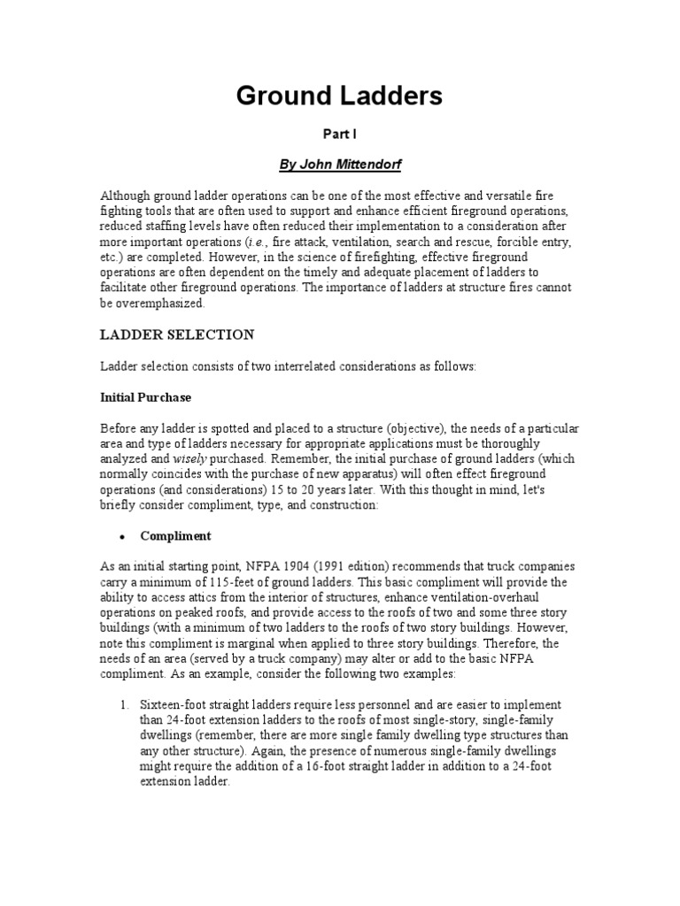 Ground Ladders - John Mittendorf | PDF | Ladder | Insulator (Electricity)
