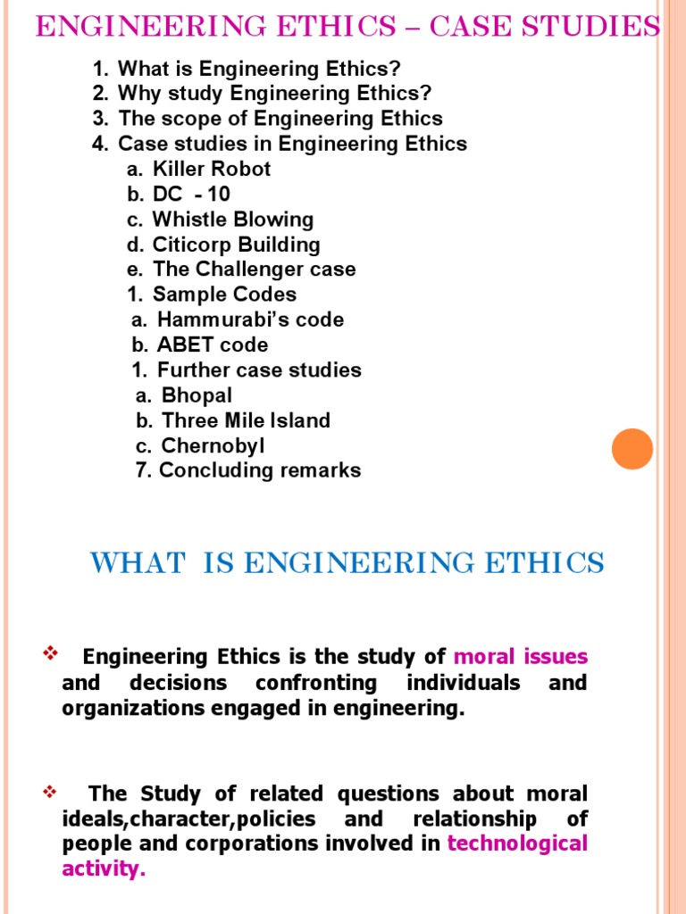 Engineering Ethics Case Studies | PDF