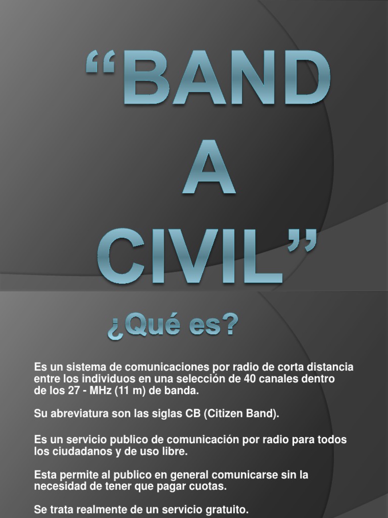 Banda Civil | PDF | Radio | Inalámbrico