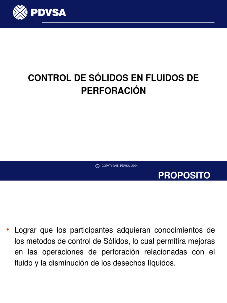 Control de Solido PDVSA | PDF | Coloide | Bomba