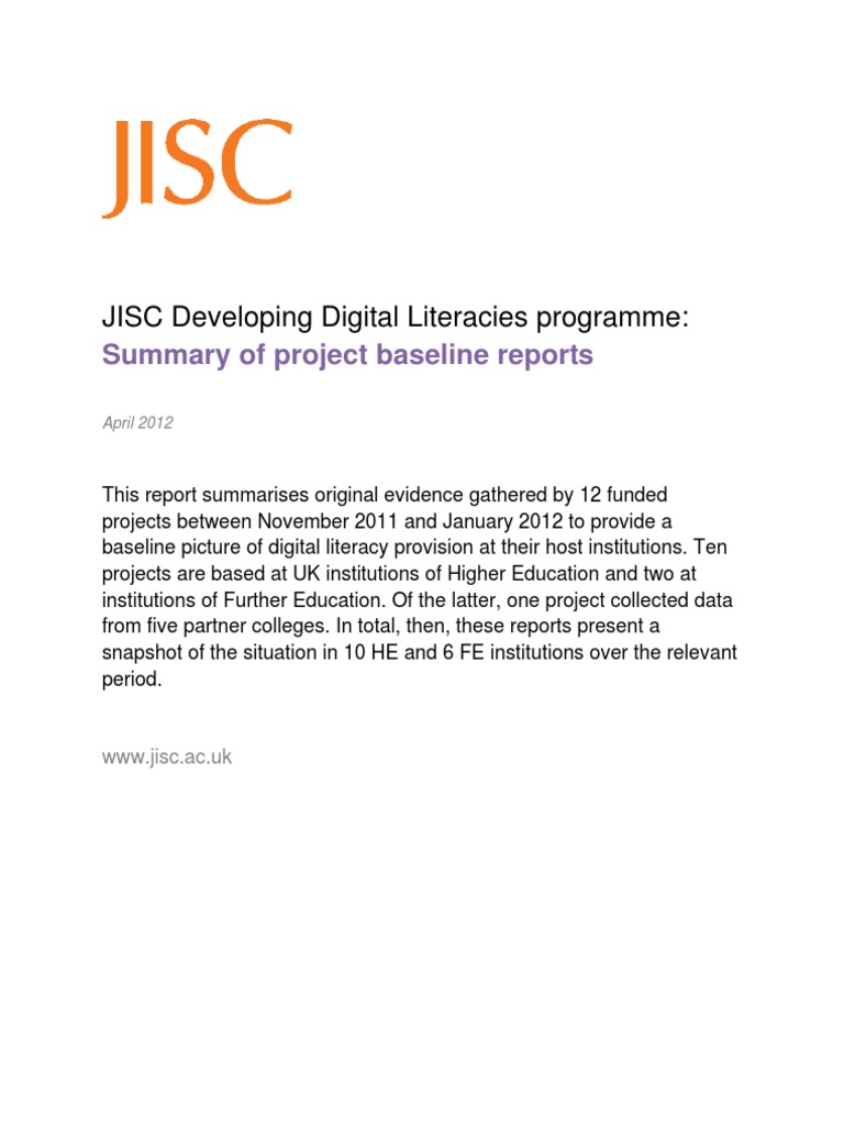 Developing Digital Literacies Programme | PDF | Educational Technology ...