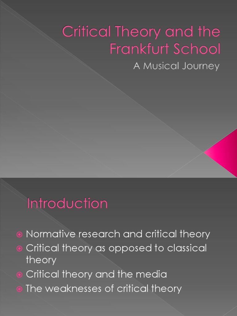 Critical Theory and The Frankfurt School | PDF | Critical Theory ...