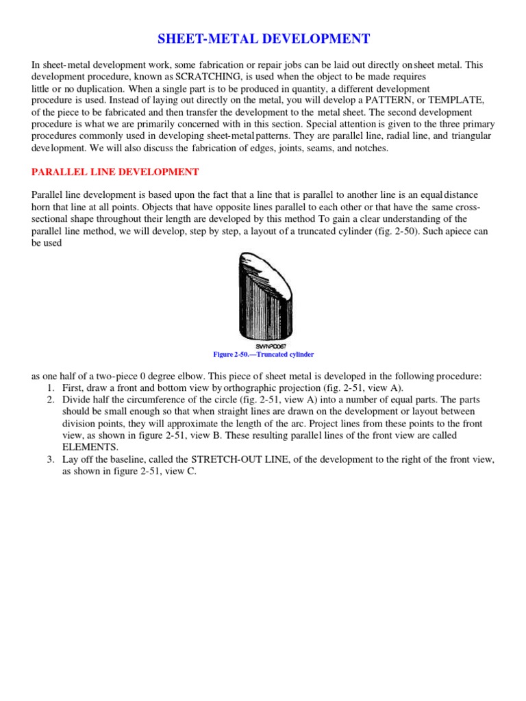 Sheet Metal Pattern Development | Download Free PDF | Sheet Metal ...