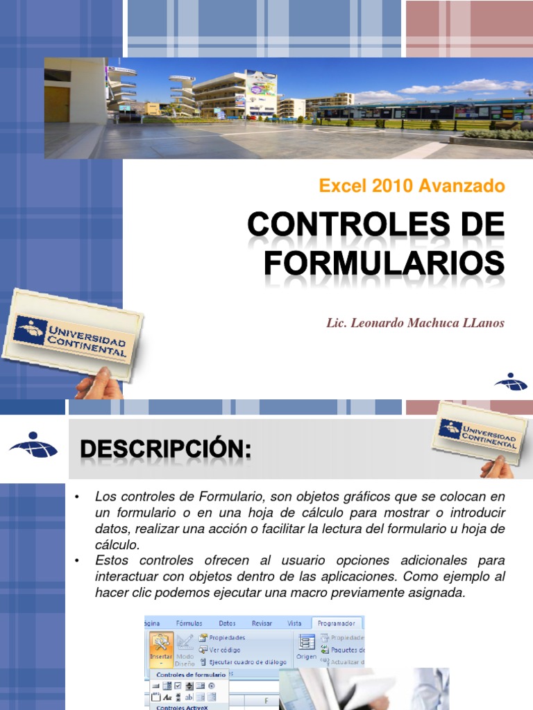 Controles de Formularios | PDF | Hoja de cálculo | Microsoft Excel