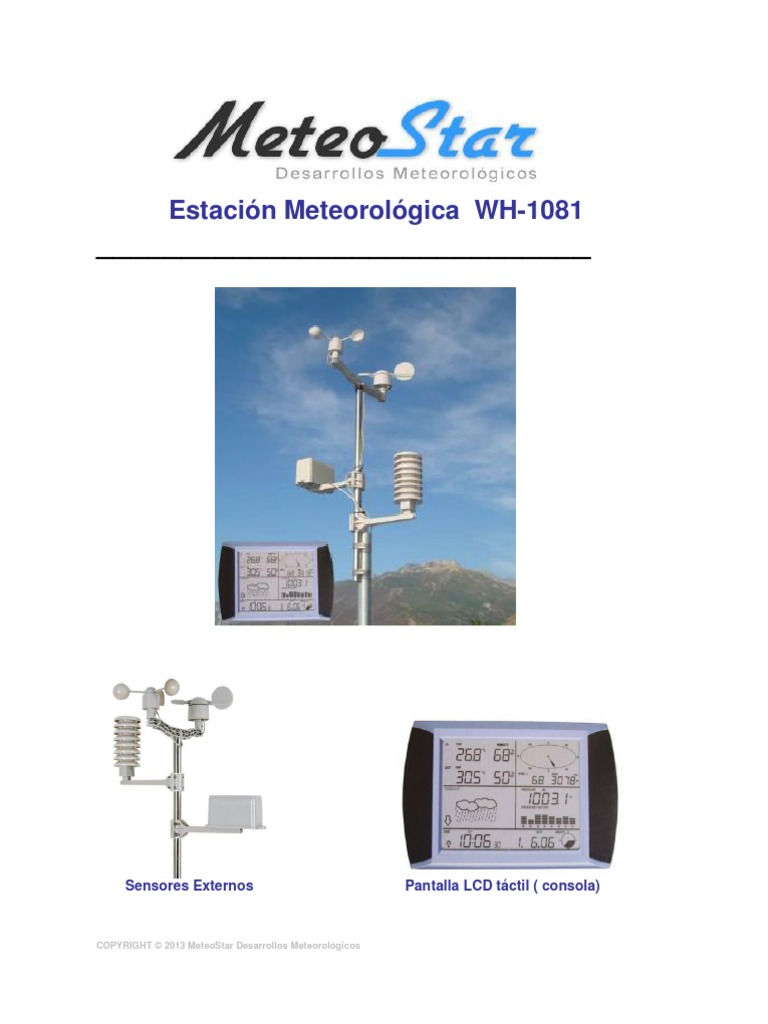 Estacion Meteorologica Wh1081 MeteoStar | PDF | Meteorología | Clima