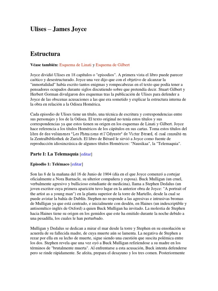 Ulises - James Joyce | PDF | Ulises (novela) | James Joyce