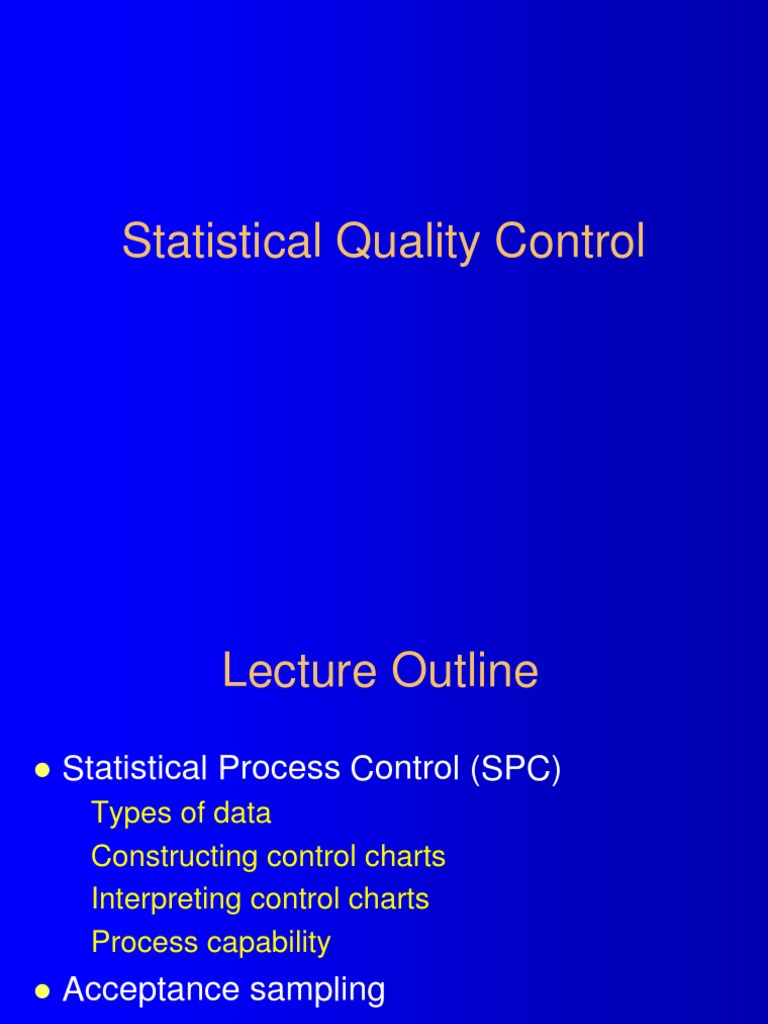 SPC: Statistical Process Control | PDF | Statistics | Sampling (Statistics)