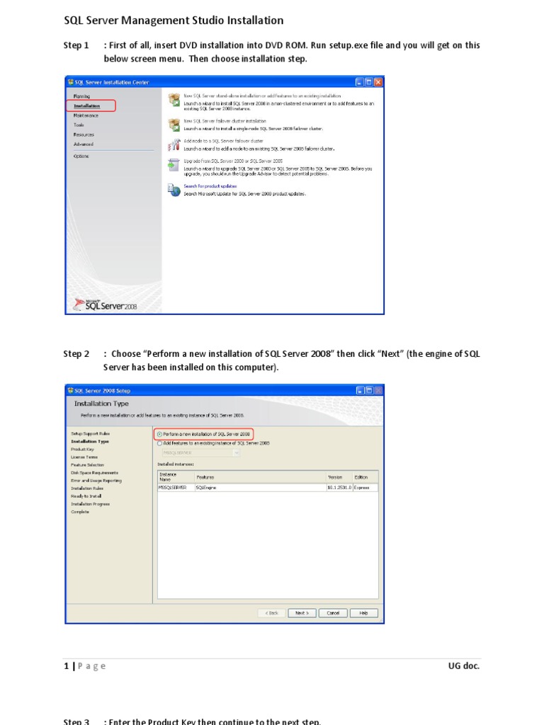 SQL Server Management Studio Installation Procedure | PDF