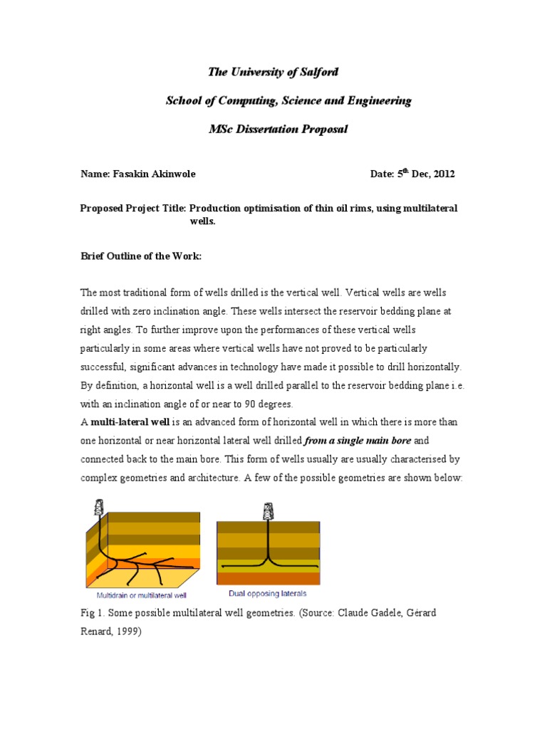 Multilateral Wells in Production of Thin Oil Reservoirs Dissertation ...