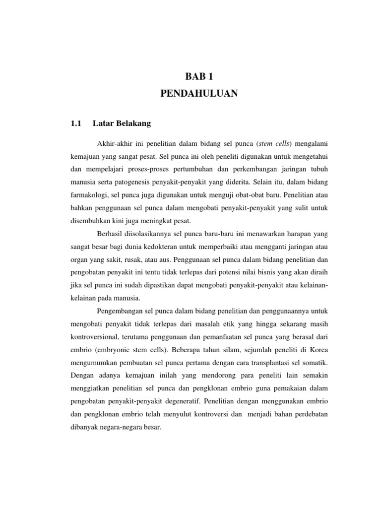 Masalah Etis Sel Punca Embrional | PDF | Sains & Matematika