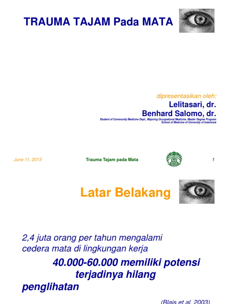 Trauma Tajam Pada Mata | PDF