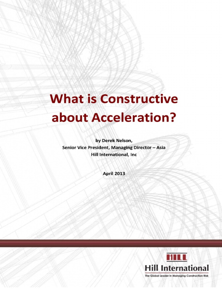 Constructive Acceleration in Construction Projects | PDF | General ...