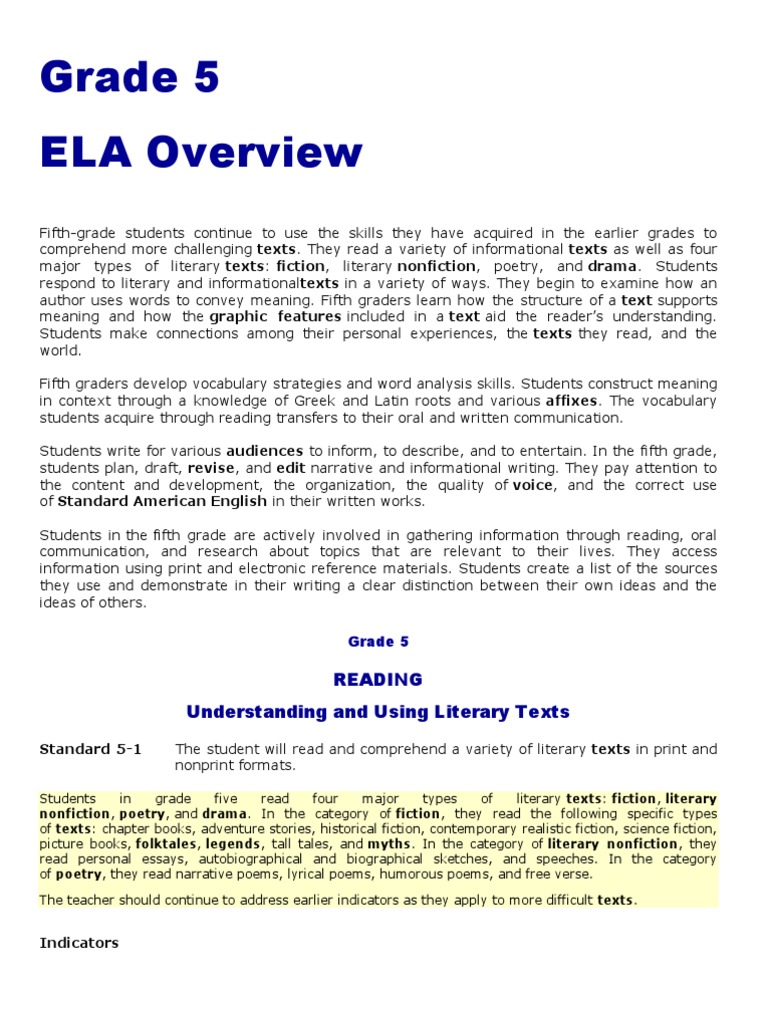 SC 5th Grade Standards and Indicators | PDF | Fraction (Mathematics ...