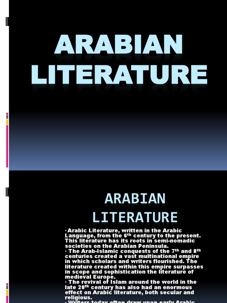 Overview of Arabian Literature | PDF | Arabic Literature | One Thousand ...