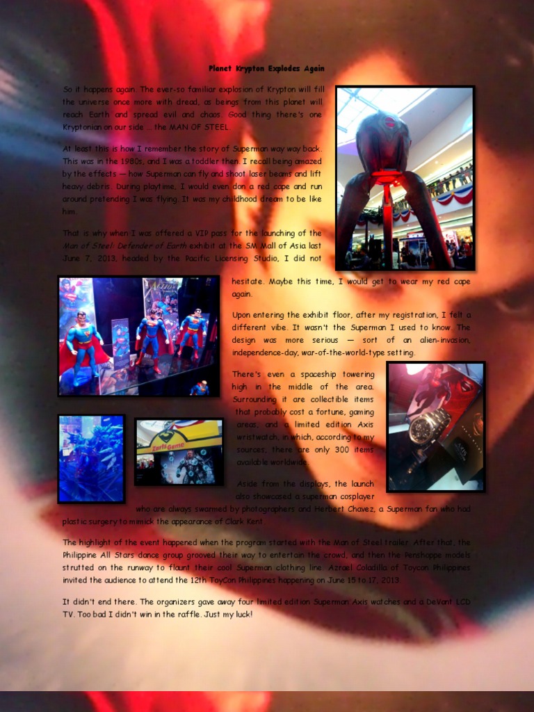 Man of Steel: Defender of Earth: Planet Krypton Explodes Again | PDF ...