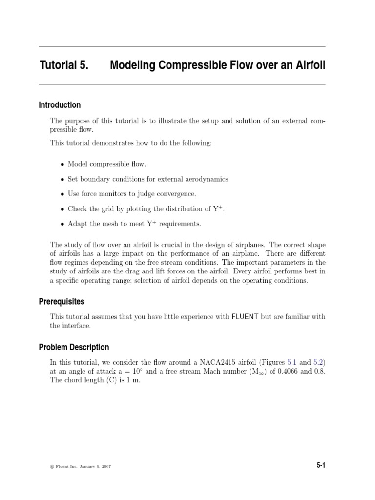 Modeling Compressible Flow Over An Airfoil | PDF | Teaching Methods ...