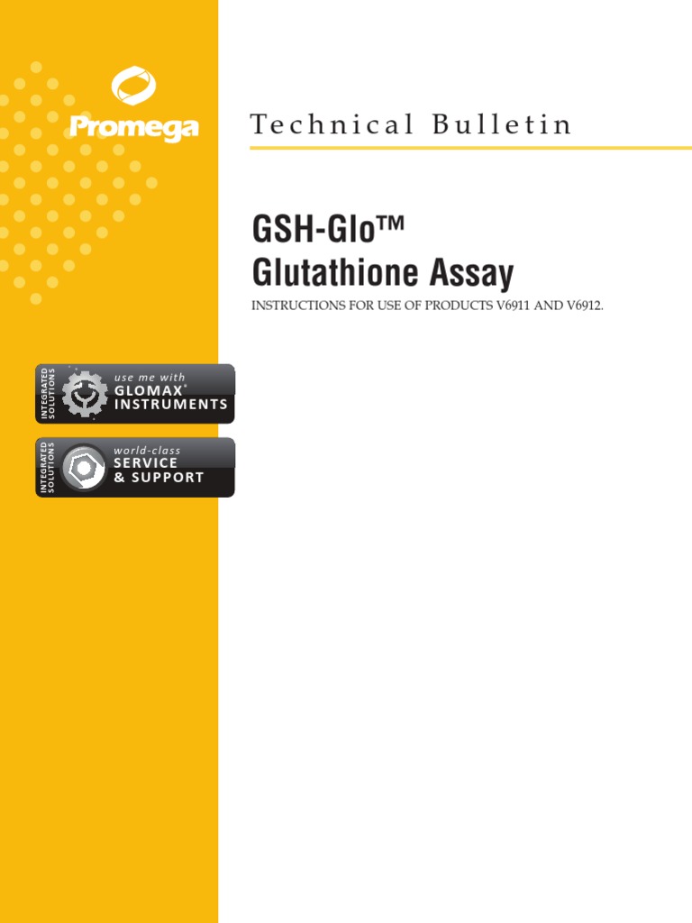 GSH-Glo Glutathione Assay Protocol | PDF | Glutathione | Assay