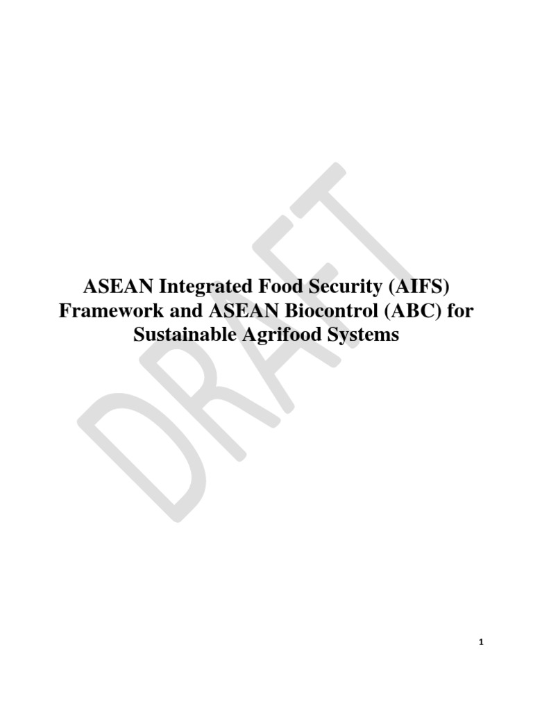 ASEAN Integrated Food Security Framework | PDF | Food Security ...