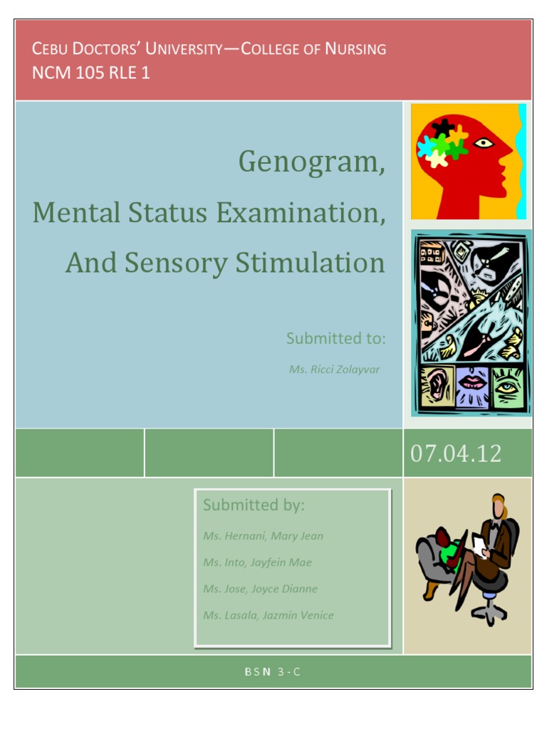 Genogram, MSE and Sensory Stimulation.docxnd Sensory Stimulation ...