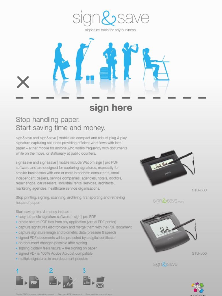 Wacom Sign&Save Signature Tools For Any Business | PDF | Portable ...