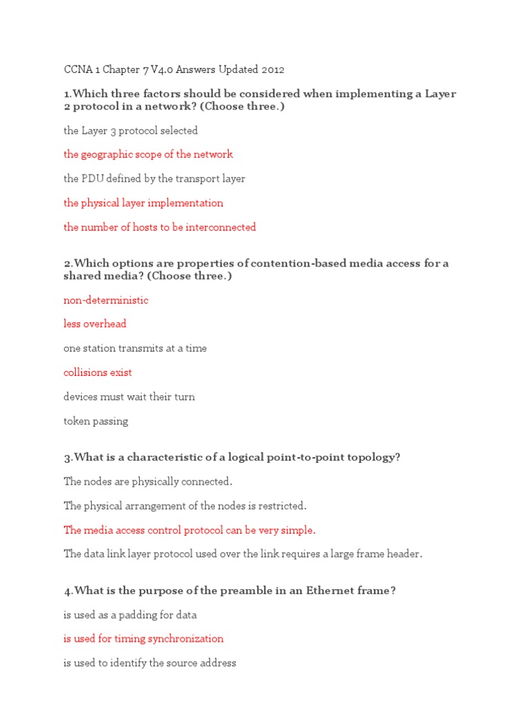 Ccna 1 Chapter 7 V4 Pdf Network Topology Computer Network
