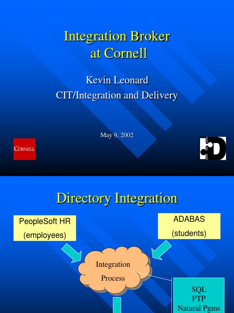 Integration Broker at Cornell | PDF | Business Process | Oracle Corporation