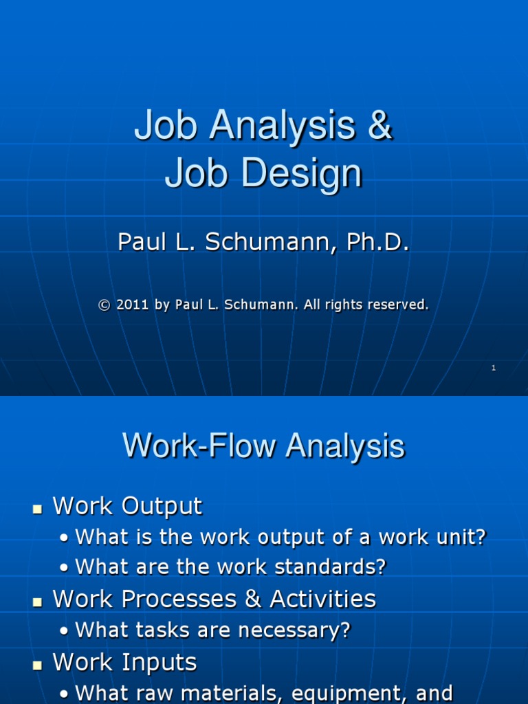 Job Design and Job Analysis | PDF | Organizational Behavior | Leadership