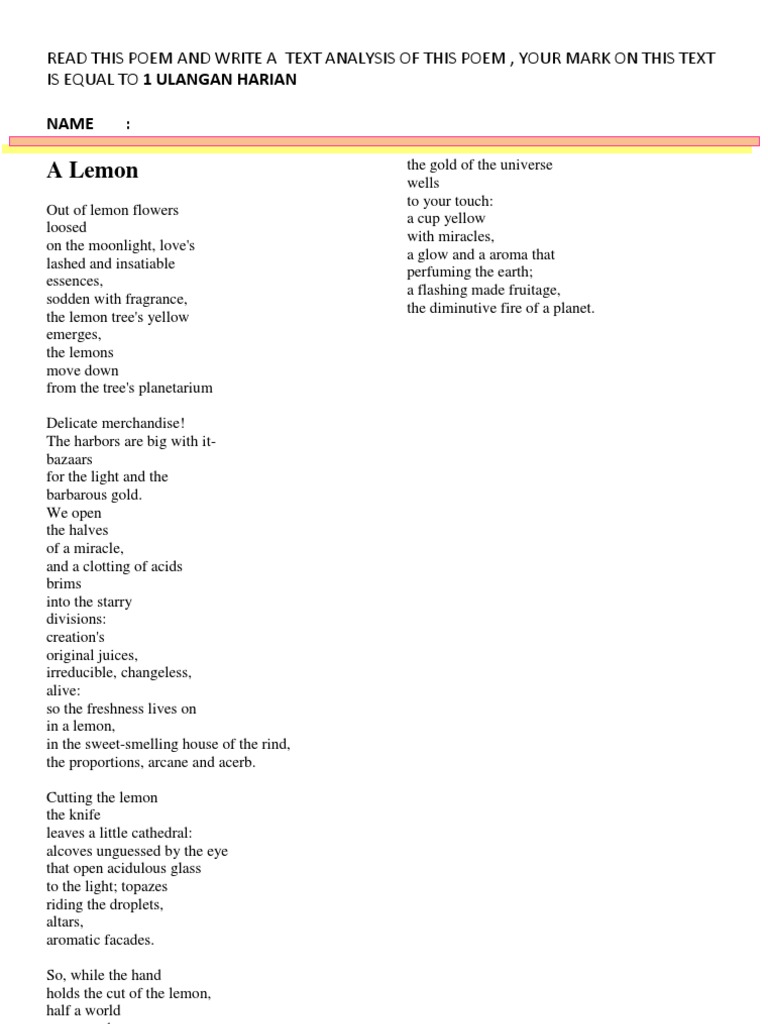 A Lemon Pdf Lemon Nature