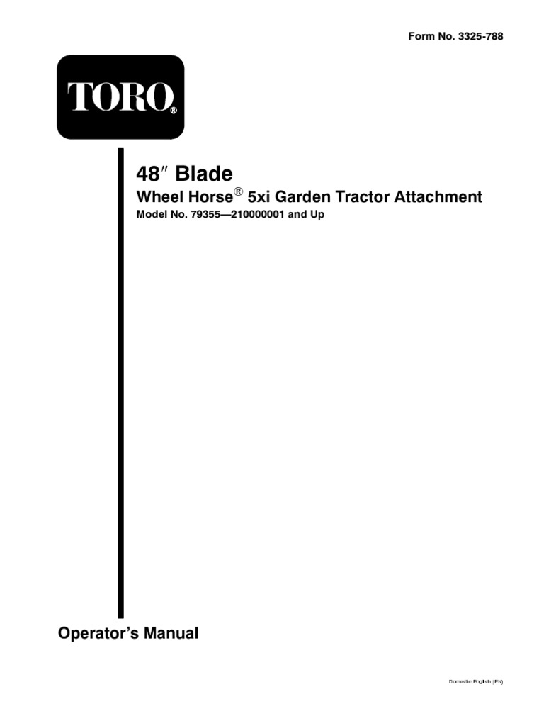 Toro 518XI, 520XI, 522XI 48 Inch Plow 79355 | Download Free PDF ...