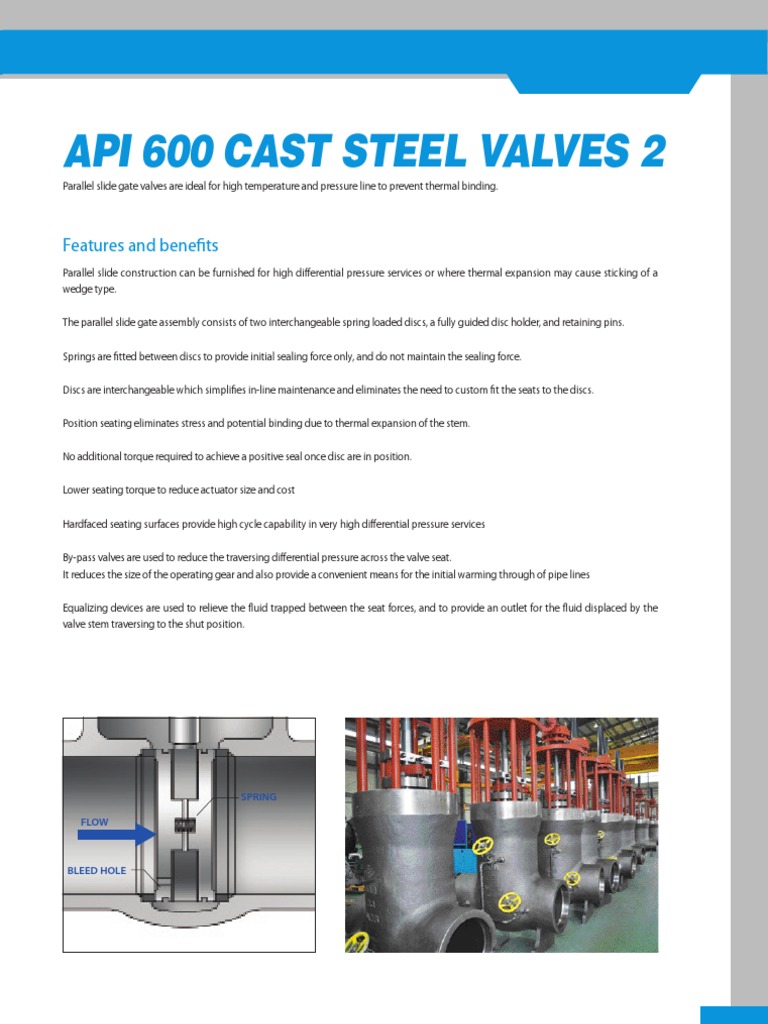 API 600 Parallel Slide Gate Valves | PDF | Home & Garden