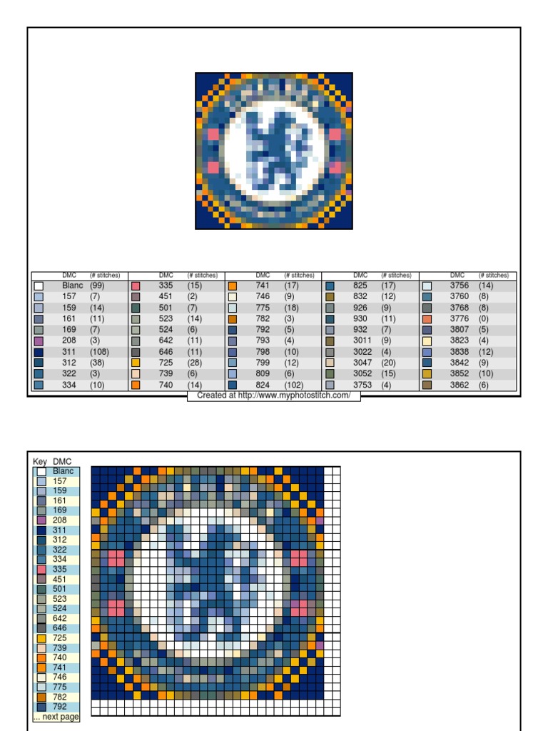 Chelsea Cross Stich Pattern | PDF | Teaching Methods & Materials