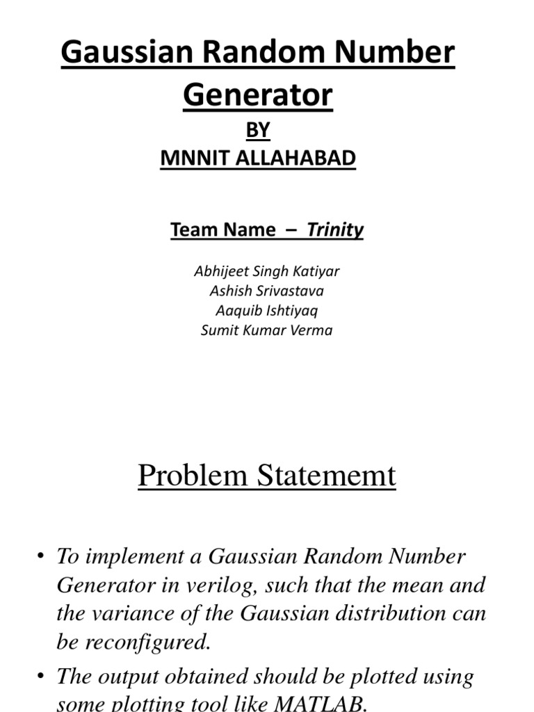 Gaussian Random Number Generator Using Boxmuller Method | PDF | Areas ...