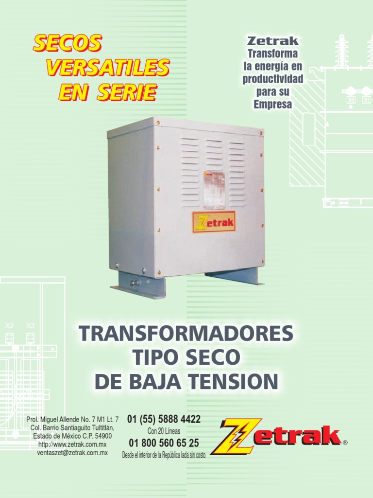 Transformadores Tipo Seco de Baja Tension | PDF | Transformador ...