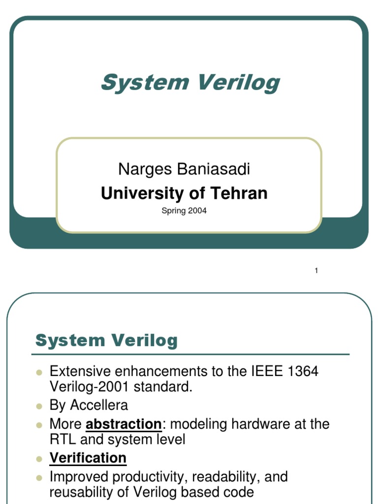 System Verilog Overview and Key Features | PDF