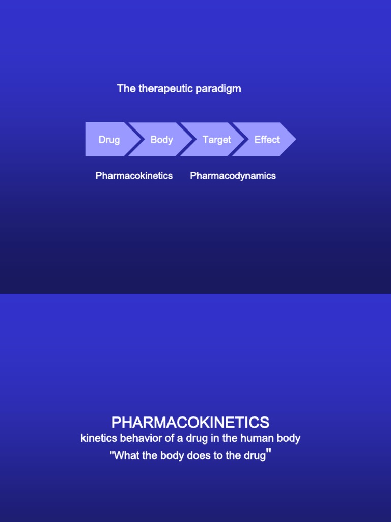 The Therapeutic Paradigm: Drug Body Target Effect Pharmacokinetics ...