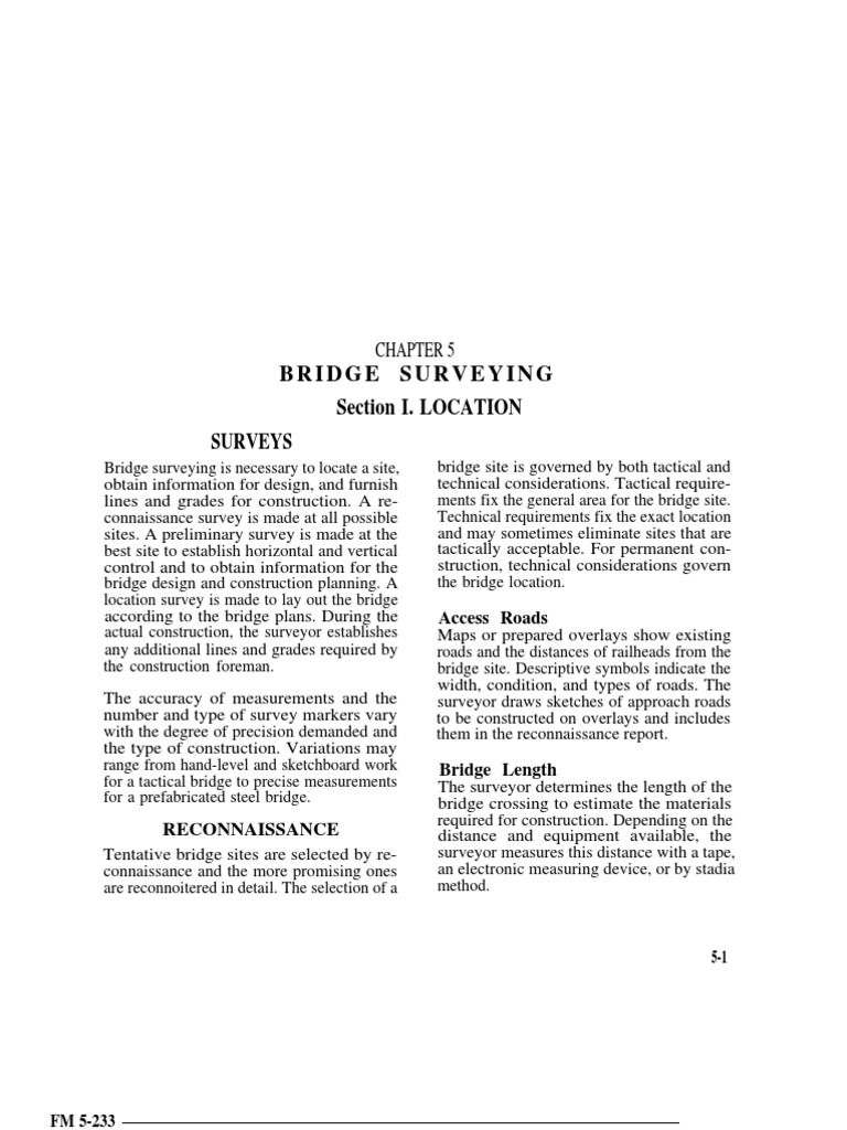 Bridge Surveying Procedures and Techniques | PDF | Science & Mathematics