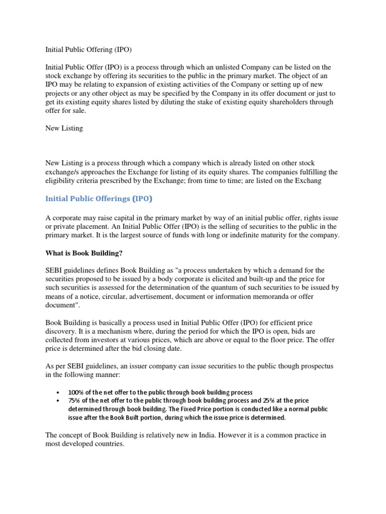 Initial Public Offering | Download Free PDF | Initial Public Offering ...