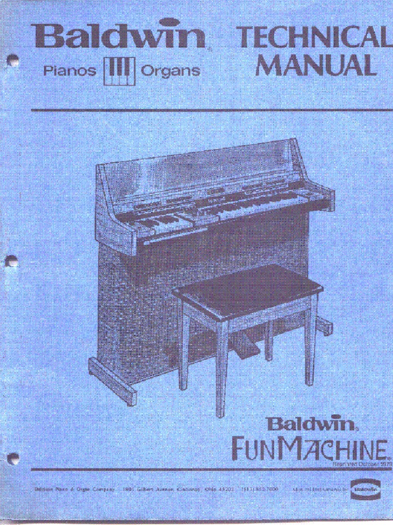 Organo Baldwin Fun Machine Mod 121-121W - Technical Manual | PDF