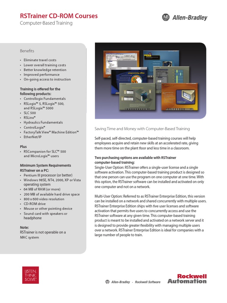 RSTrainer CD-ROM Courses | PDF | Educational Technology | Automation