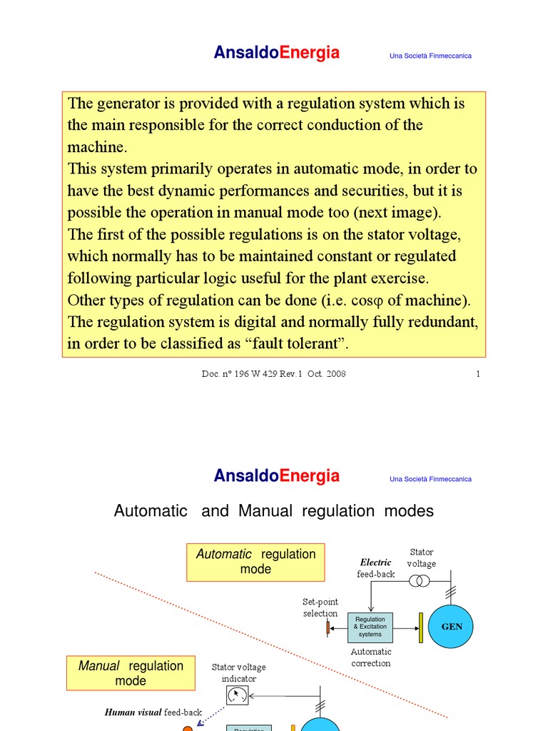 Automatic Voltage Regulation System Overview | PDF | Ac Power | Feedback